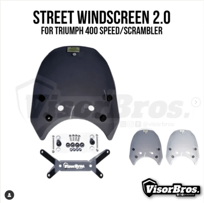 Visor Bros Street Windscreen for Triumph Speed / Scrambler 400 - Open ...