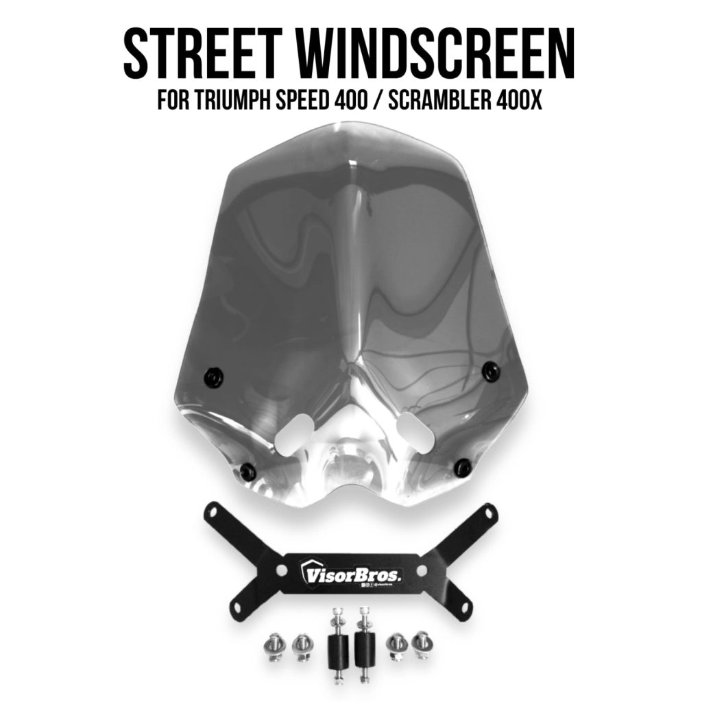Visor Bros Triumph Speed 400 / Scrambler 400X Windshield - Open Road ...