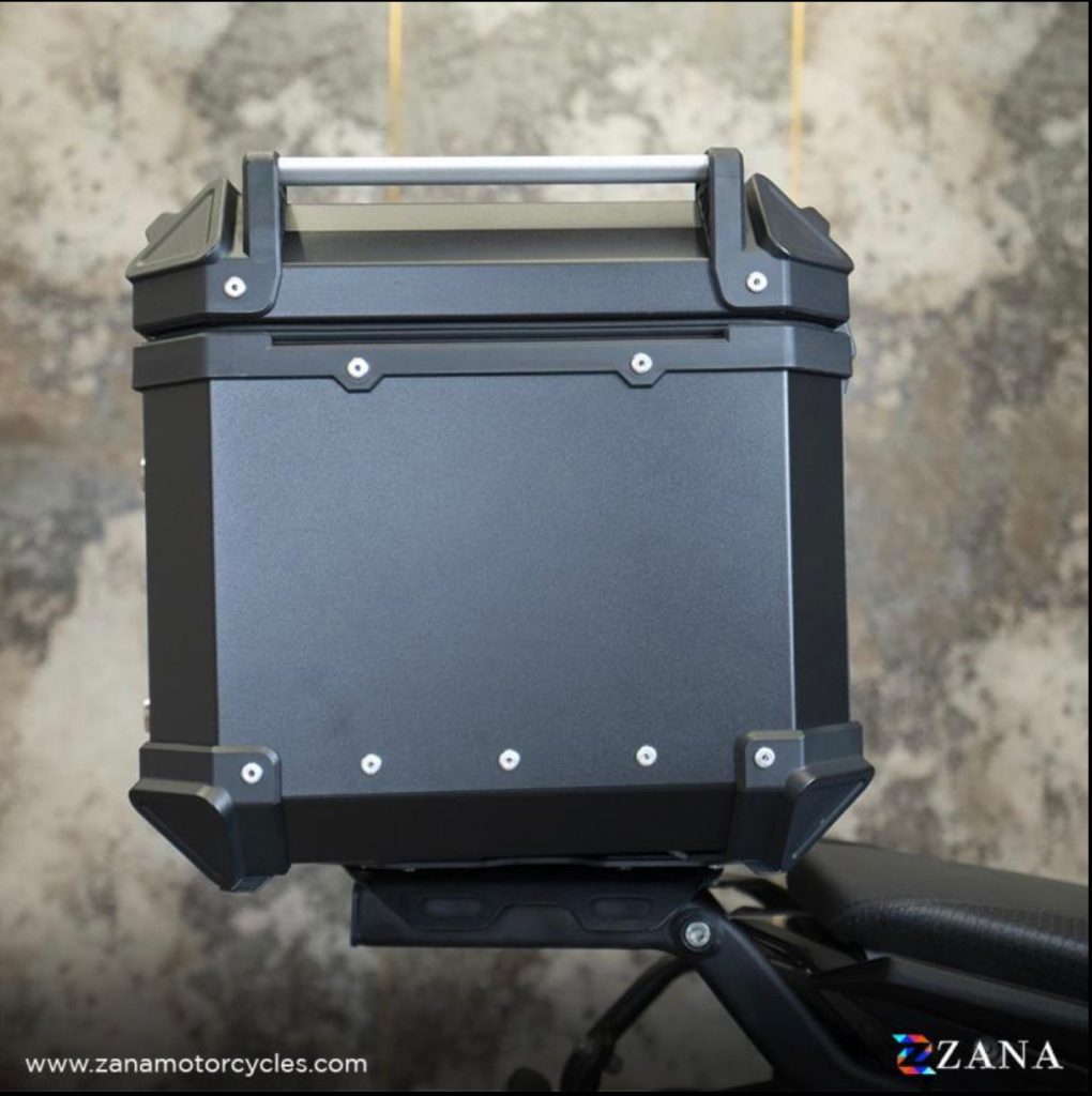 Zana Universal Top Box Aluminium 55 ltr Black - Open Road Pune | Riding ...