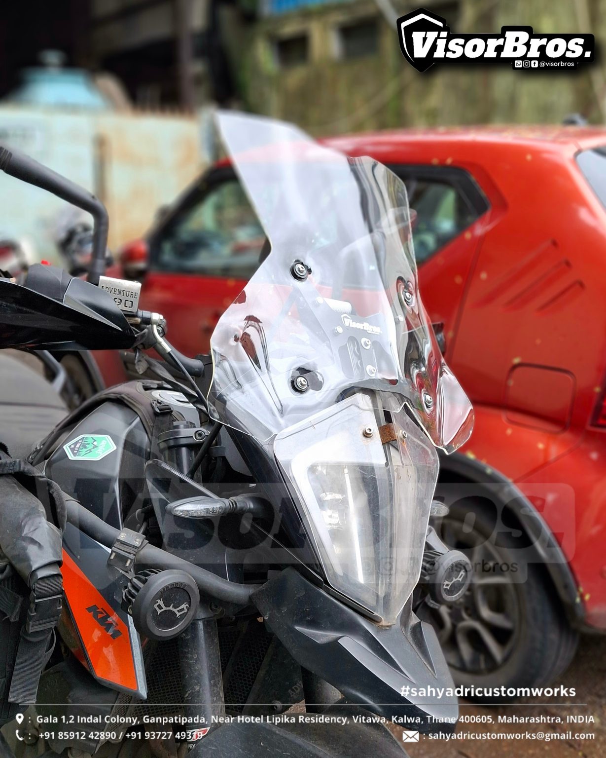 Visorbros Airflow Max Windscreen for KTM Adventure 390/250 (GEN-1 ...