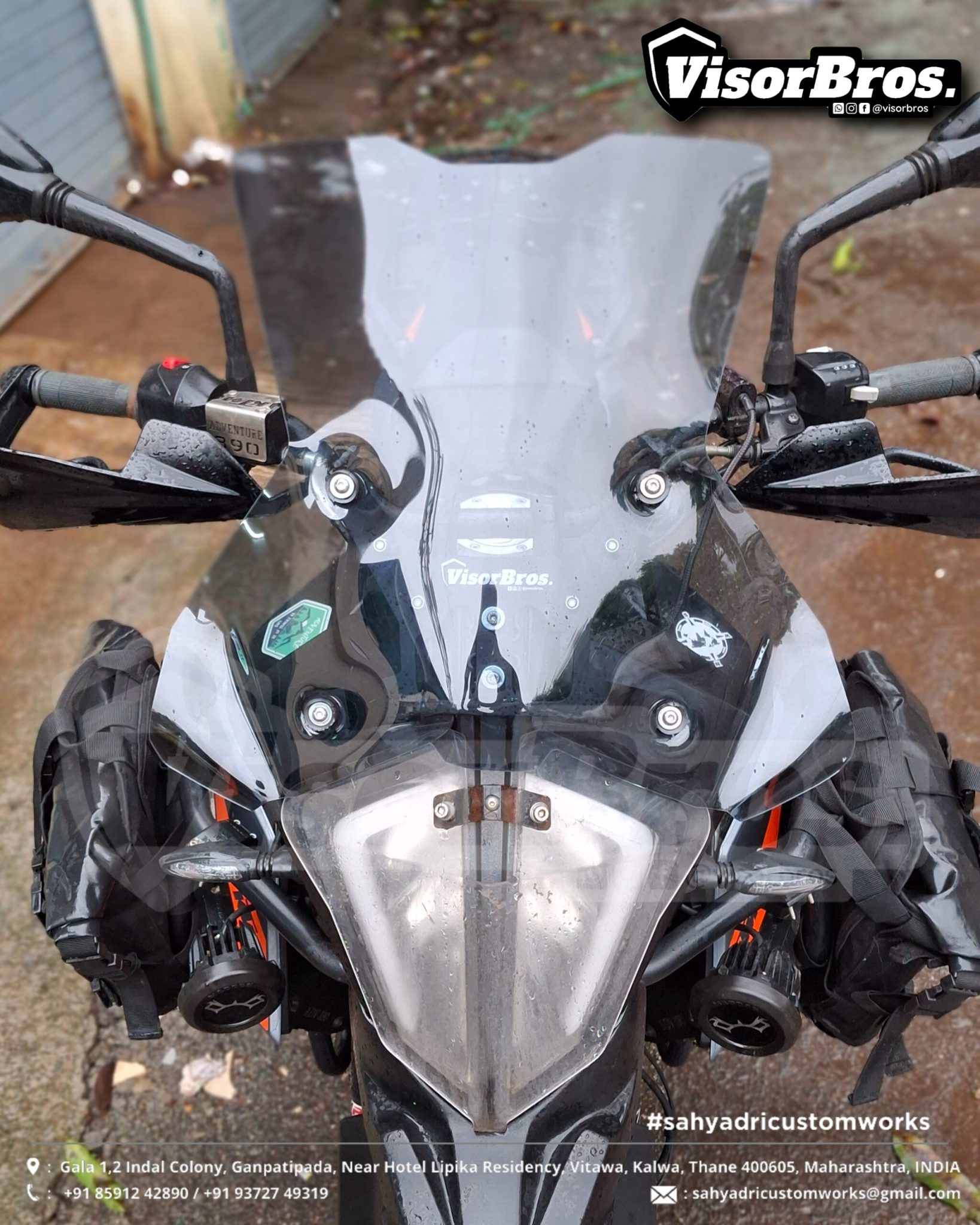 Visorbros Airflow Max Windscreen for KTM Adventure 390/250 (GEN-1 ...